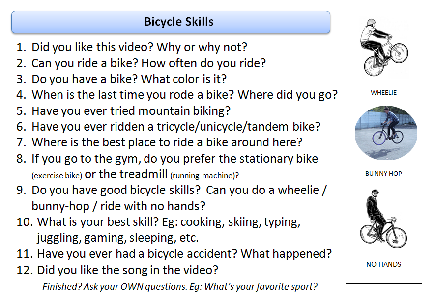 6 – Bicycle Skills image – esldocs